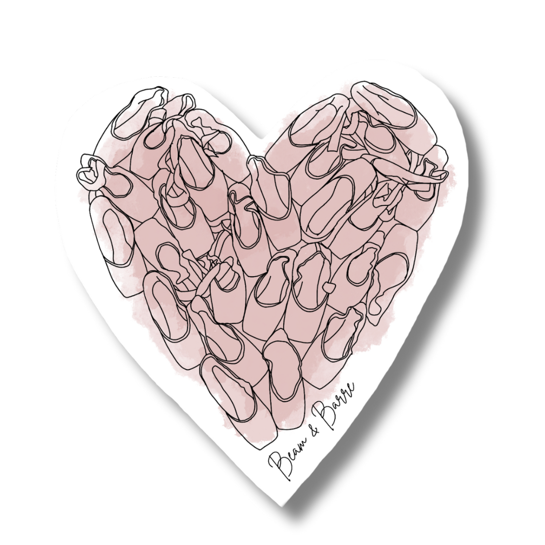 Beam & Barre Pointe Heart Sticker - Beam & Barre