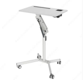 Pneumatic Height Adjustable Laptop Stand - White/Silver - TCB Office ...