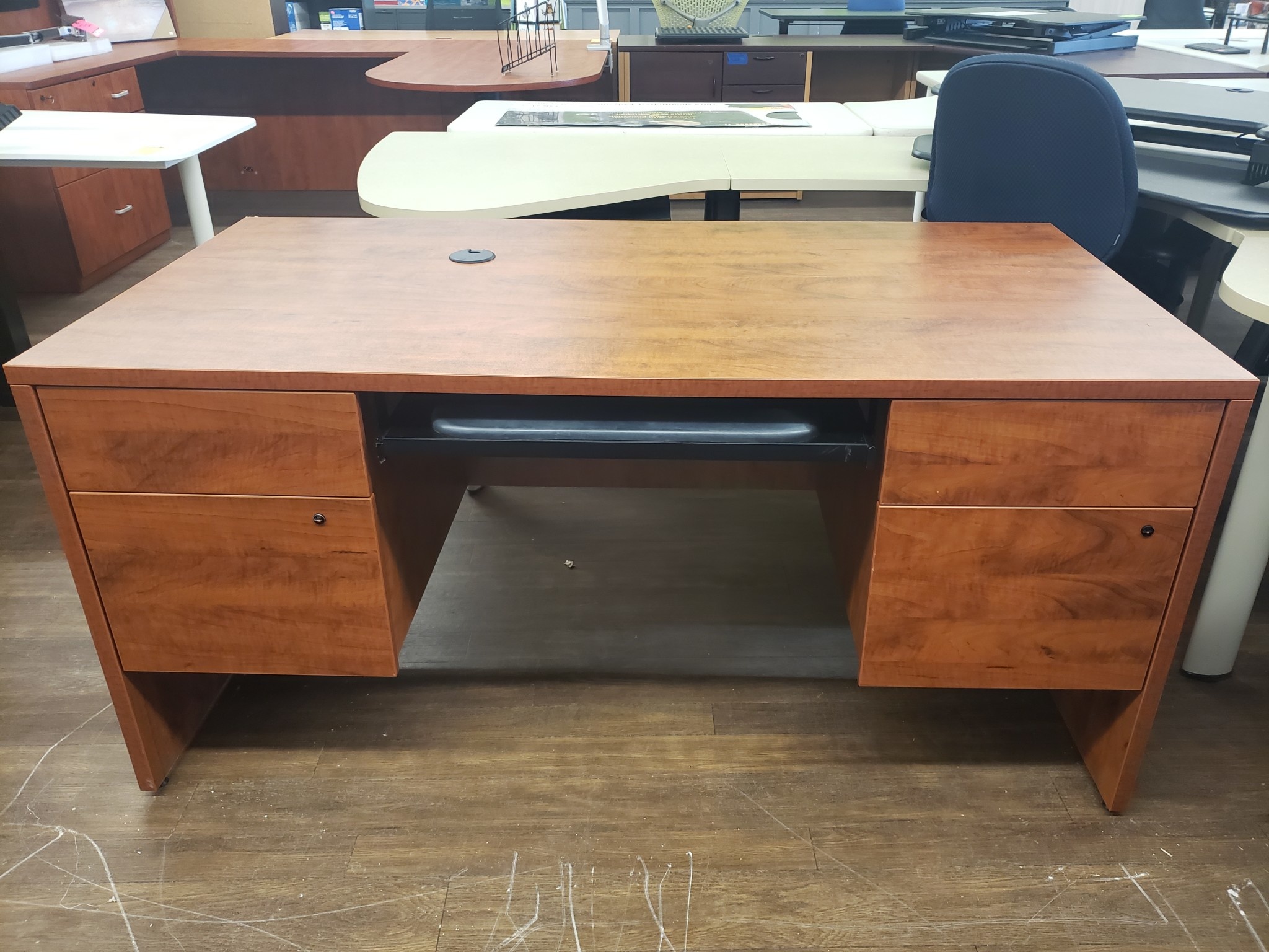 SummerFlame Double Pedestal Desk 5ft - TCB Office Furniture & Supplies
