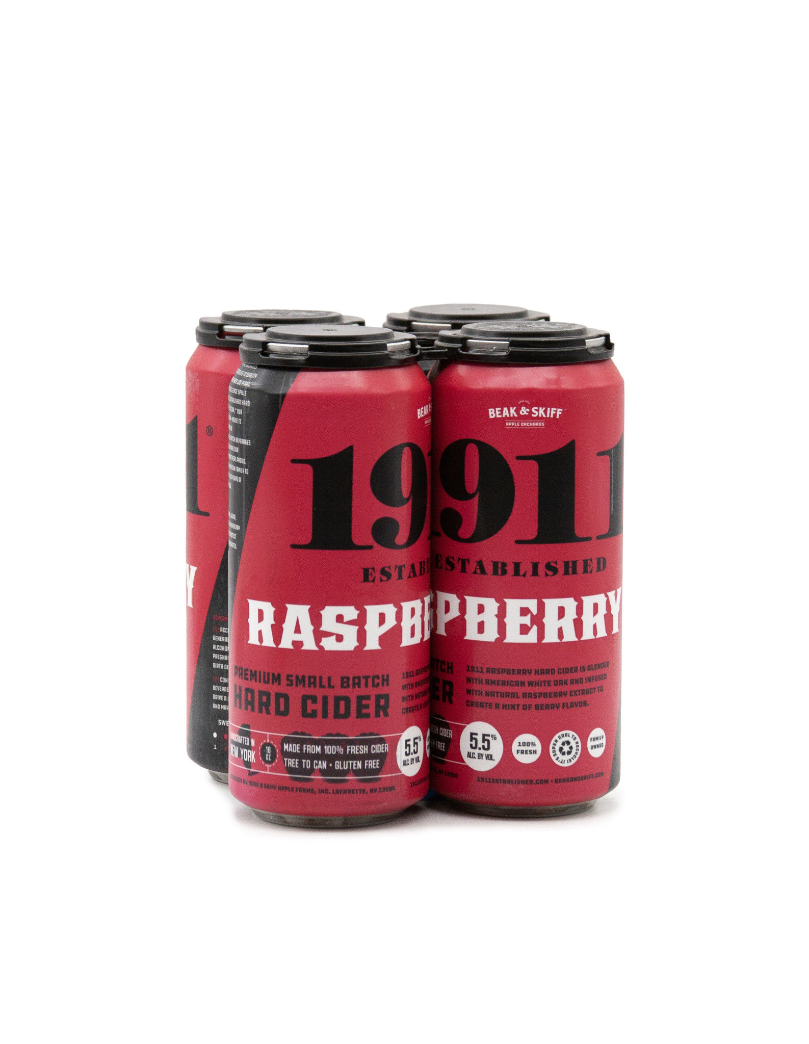 1911 Cider Raspberry 4pk 16oz can - Cork and Key