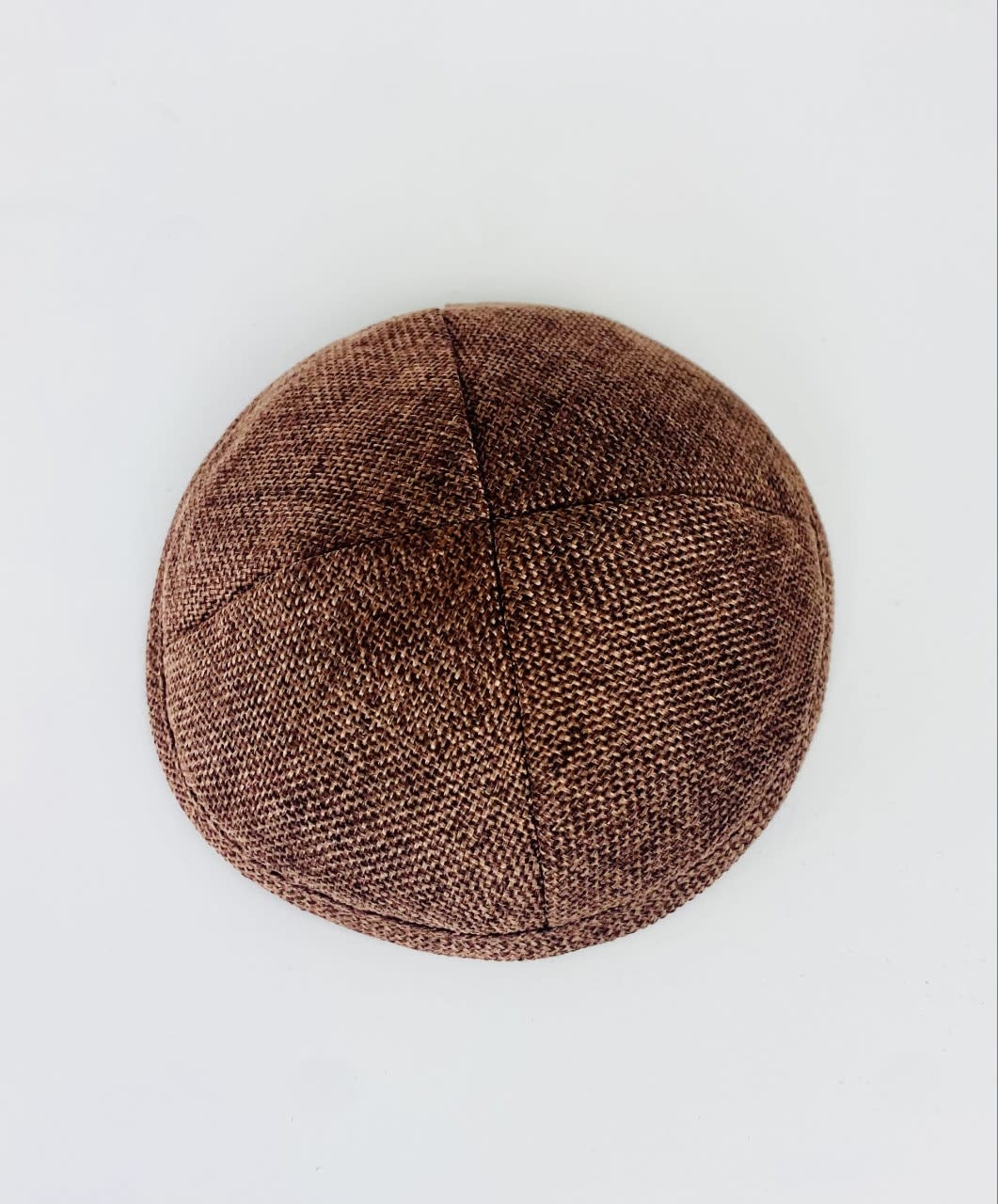 Kippah with Clips - Burlap Brown - Cohens Judaica