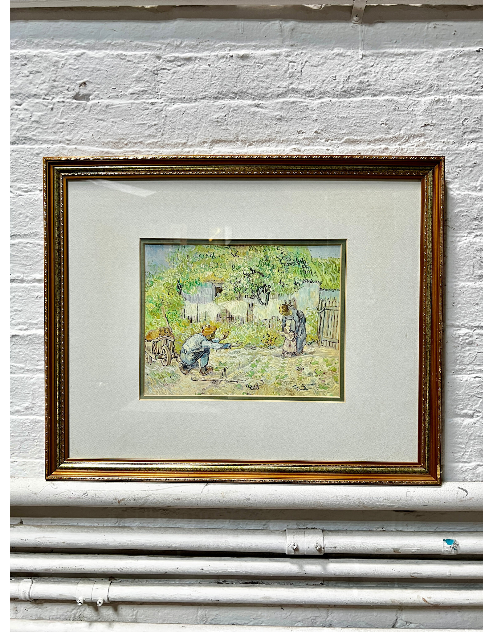 First Steps- After Millet by Vincent Van Gogh, framed print - Remix Market NYC