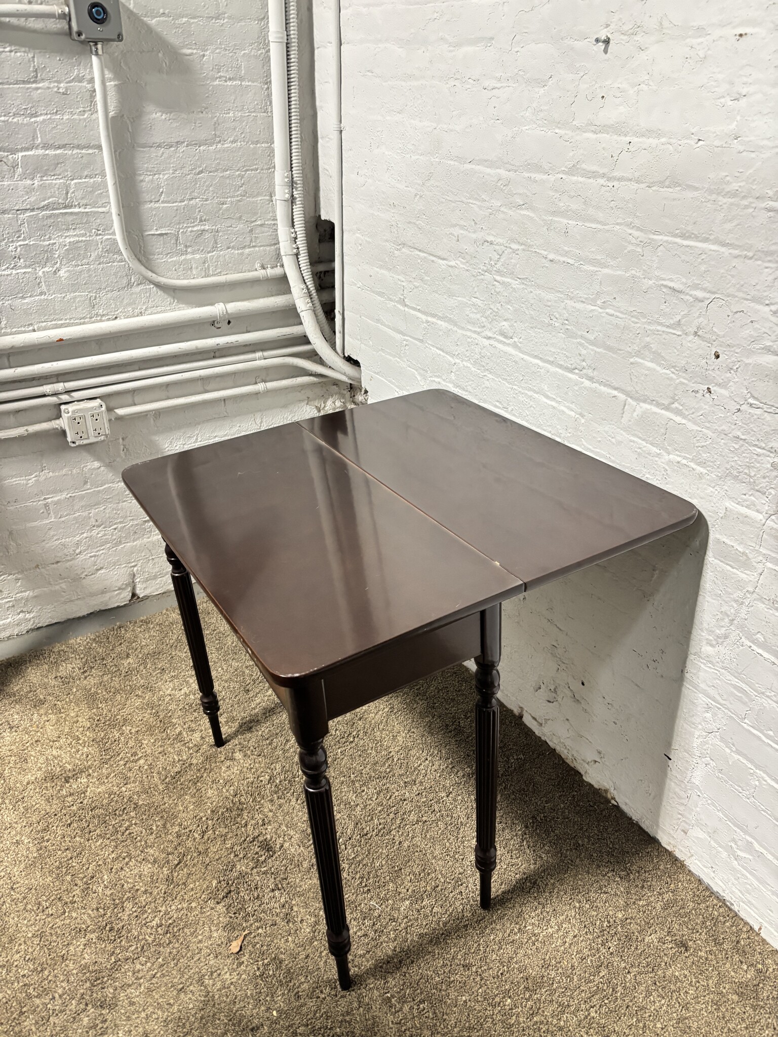 Brown Drop Leaf Table - Remix Market NYC