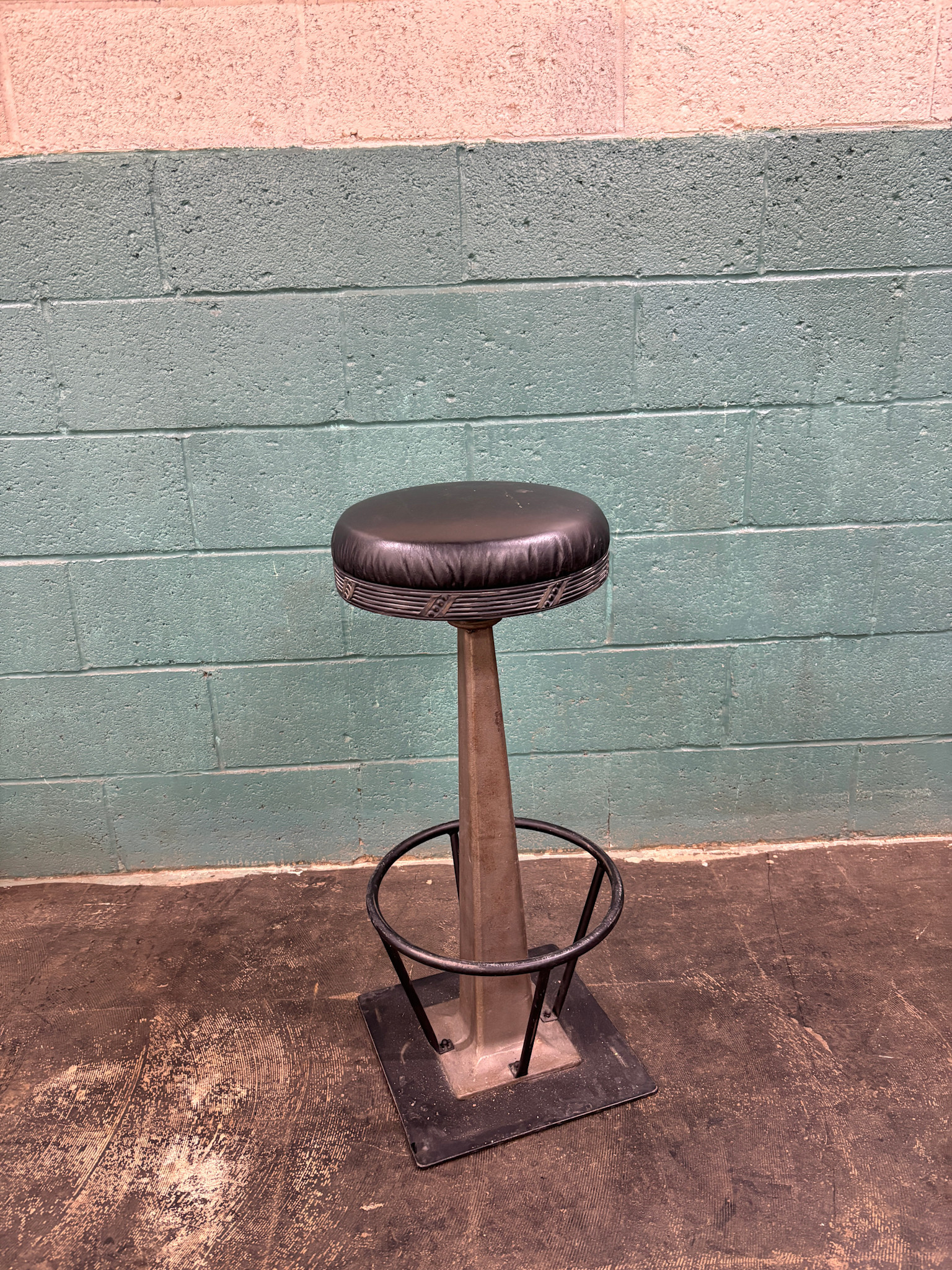 Black Industrial Style Stool - Remix Market NYC