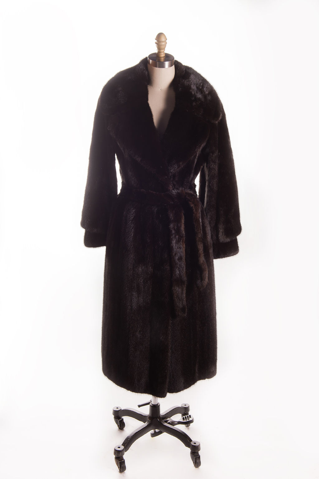 DARK RANCH MINK COAT W. BELT - Cahill's