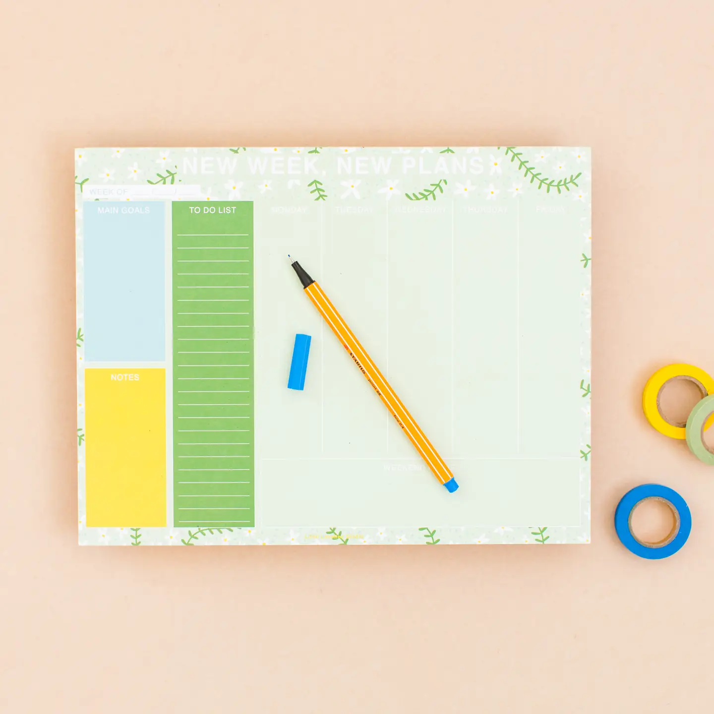 New Week, New Plans Notepad - Little Lovelies - Made in NC, LLC