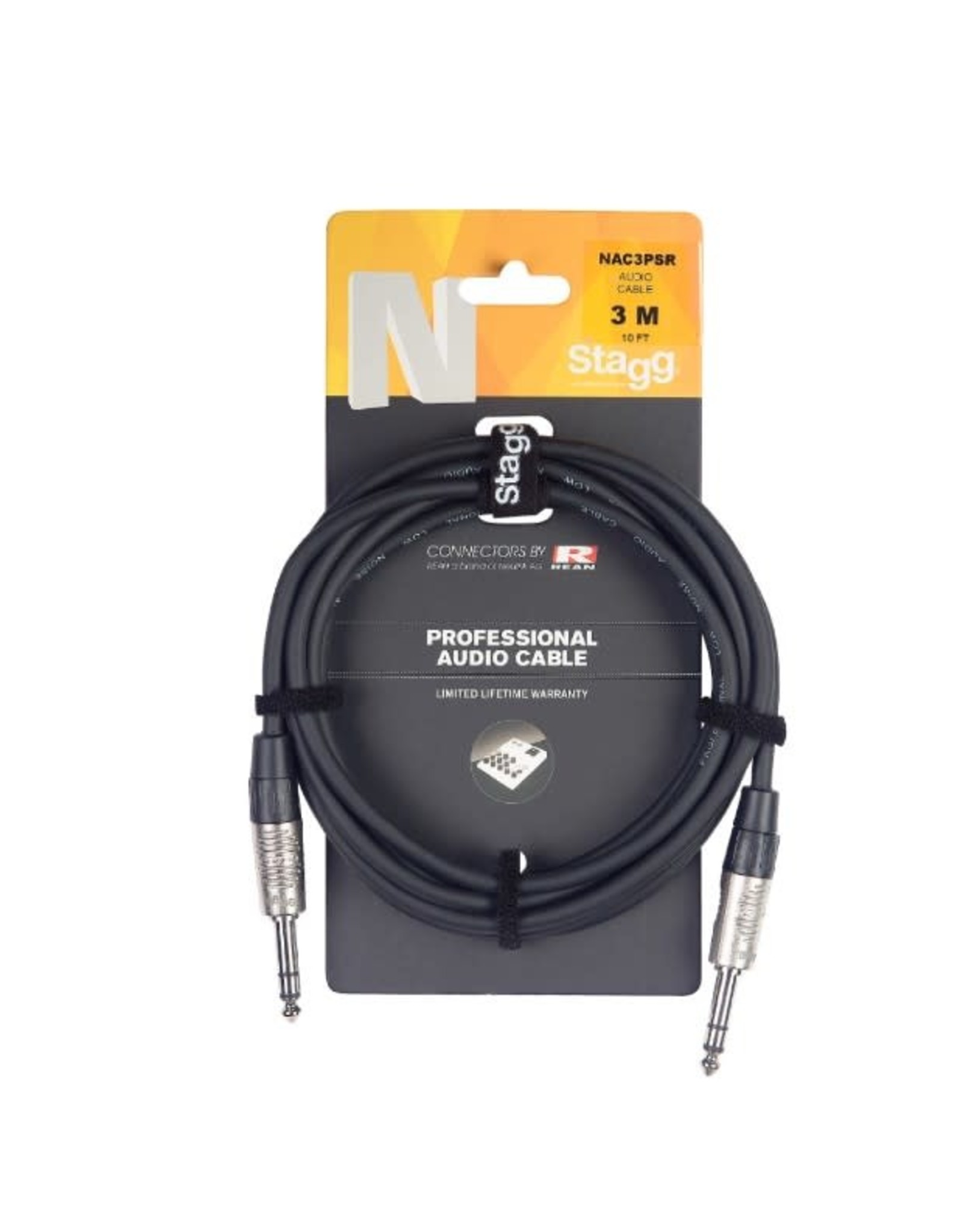 Stagg N Series Audio Cable, Stereo, 3 m (10') - Backwoods Guitar