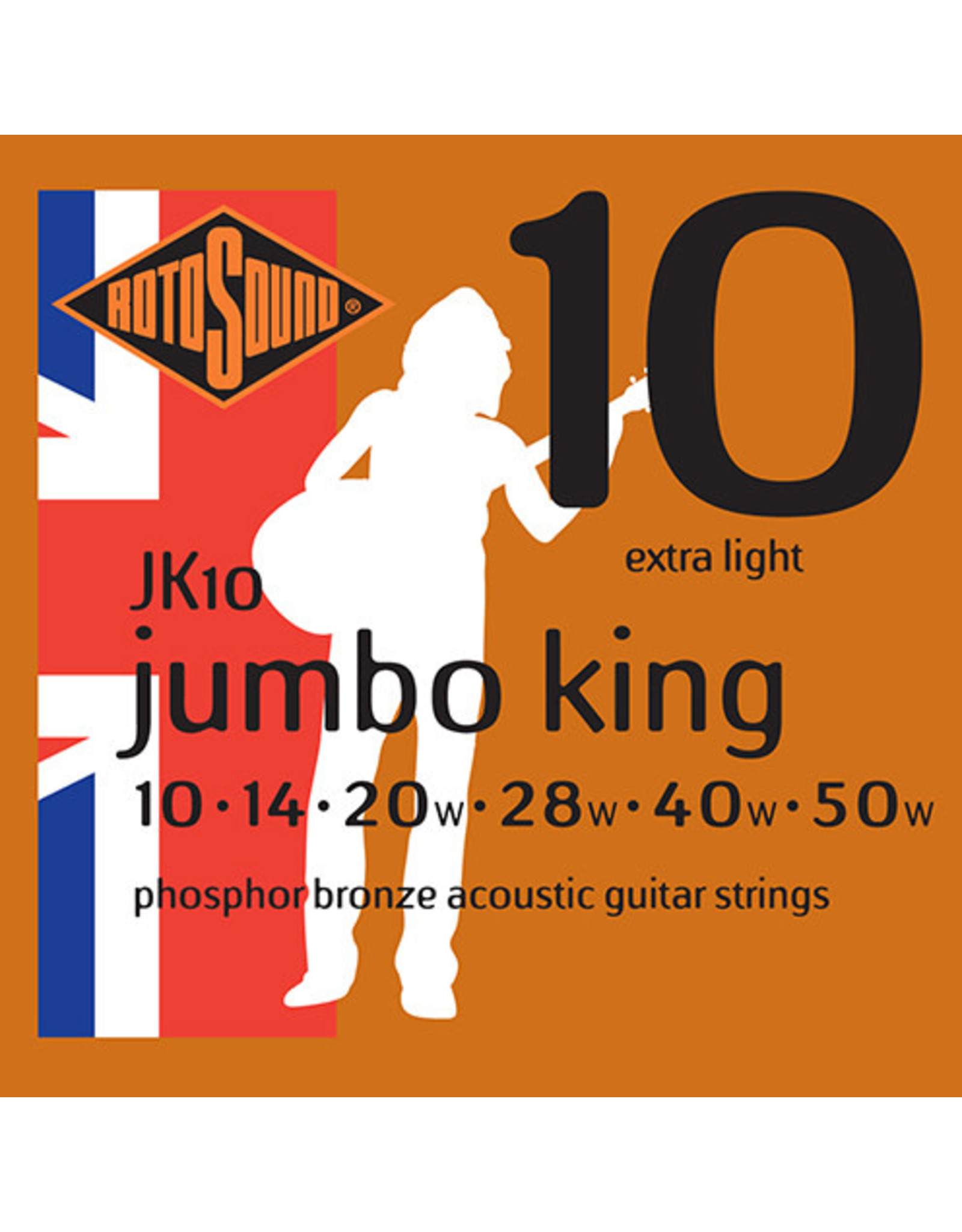 RotoSound JK10 Jumbo King Acoustic Extra Light 10-50 - Backwoods Guitar