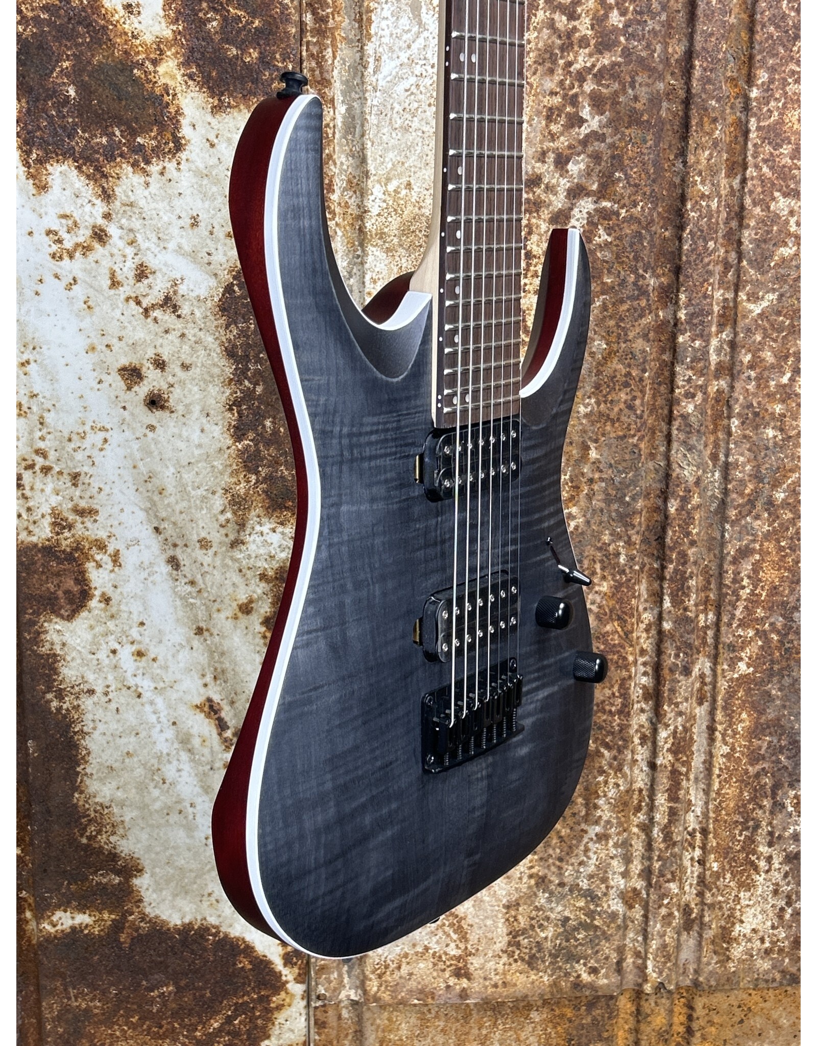 Ibanez RGA Standard RGA742FM Transparent Gray Flat - Backwoods Guitar