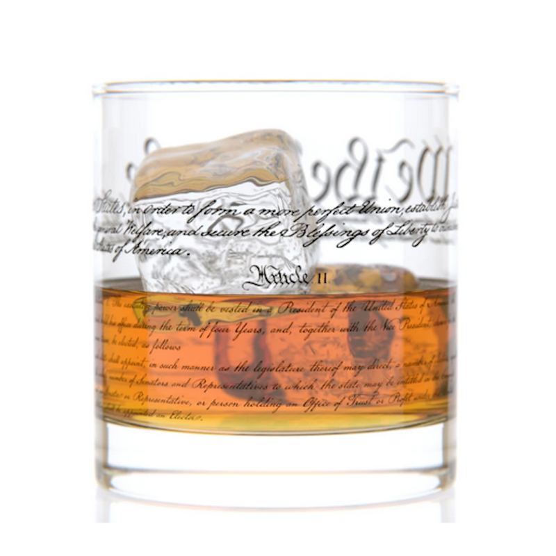 constitution rocks glass - blue goldsmiths