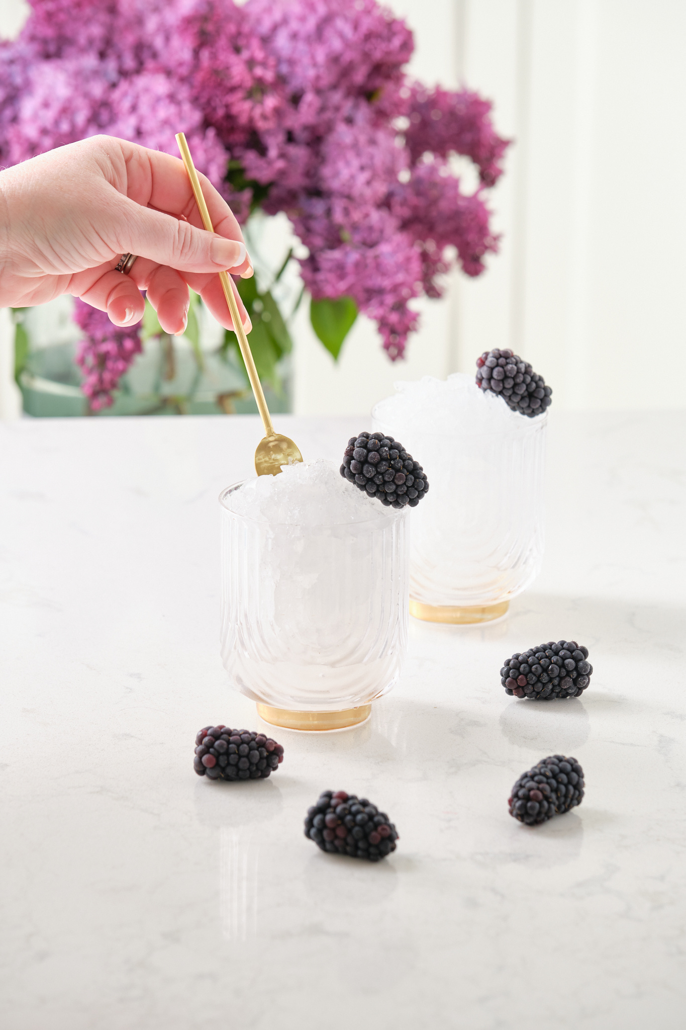 Gold Hammered Cocktail Spoon - Shoppe Jessica Velikovsky Interiors