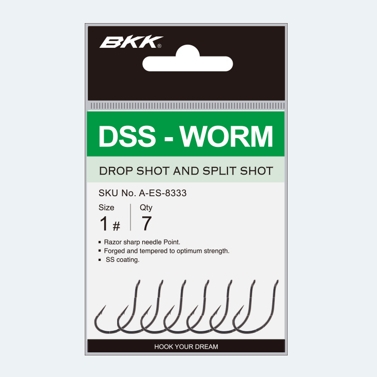 BKK DSS Drop Shot / Split Shot Worm Hook - Boutique L'Archerot