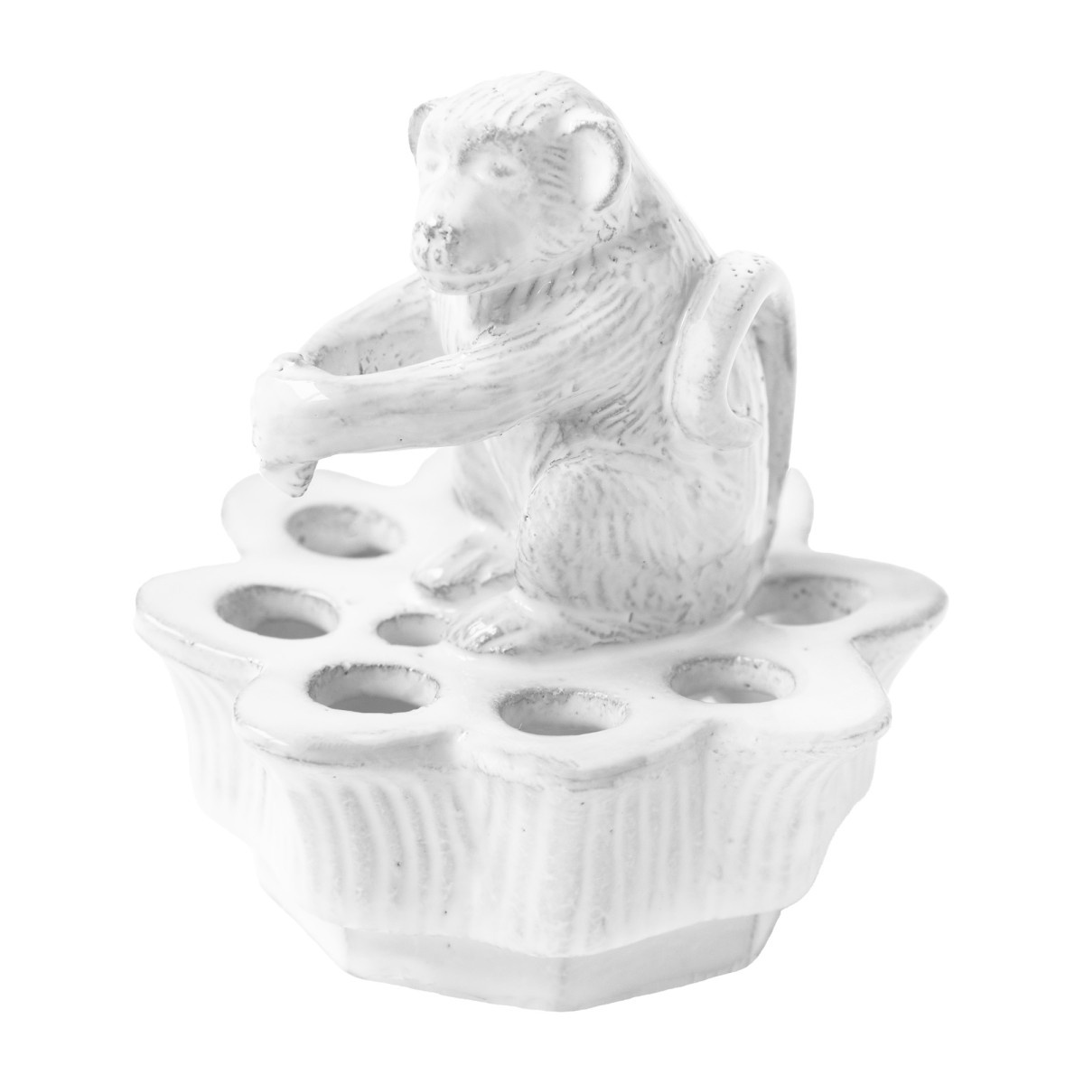 Artichoke Monkey Ceramic Flower Holder by Astier de Villatte Artichoke Monkey Ceramic Flower Holder by Astier de Villatte
