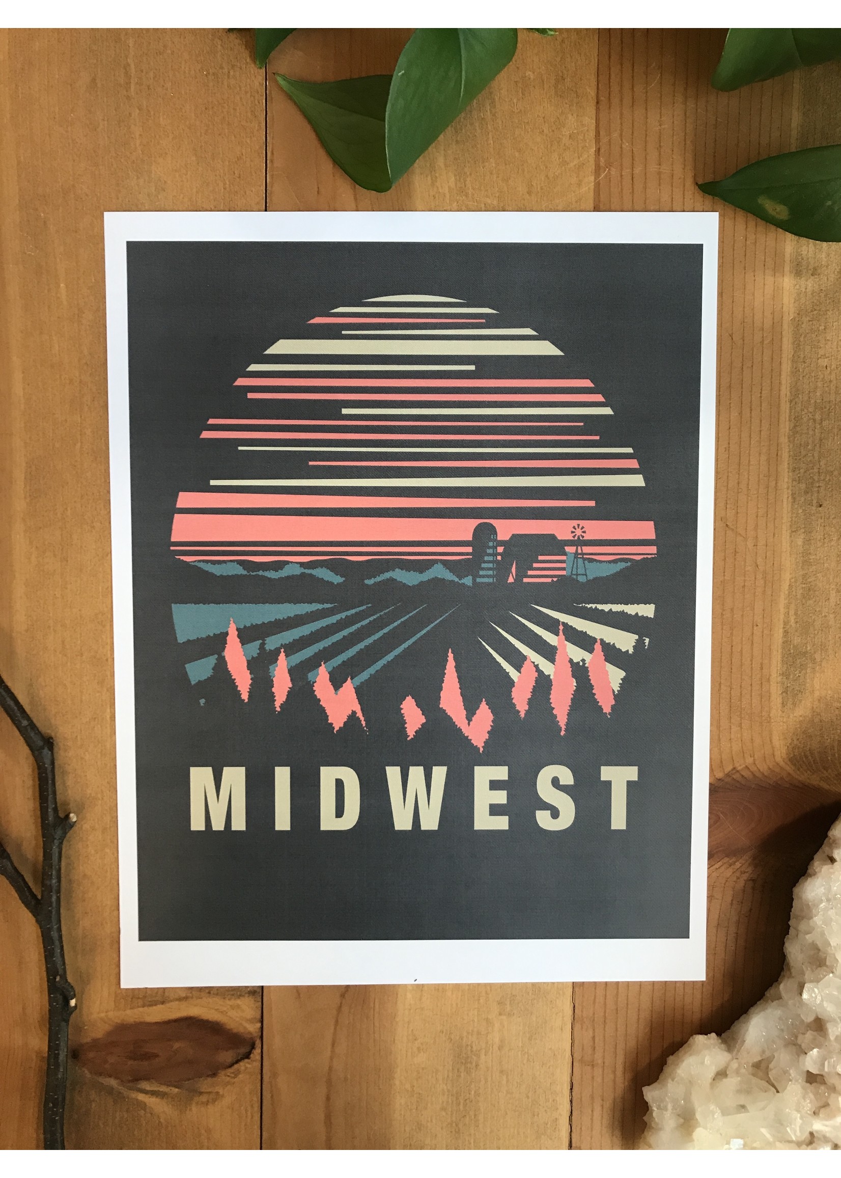 Midwest Black Art Print - Tangled Up In Hue