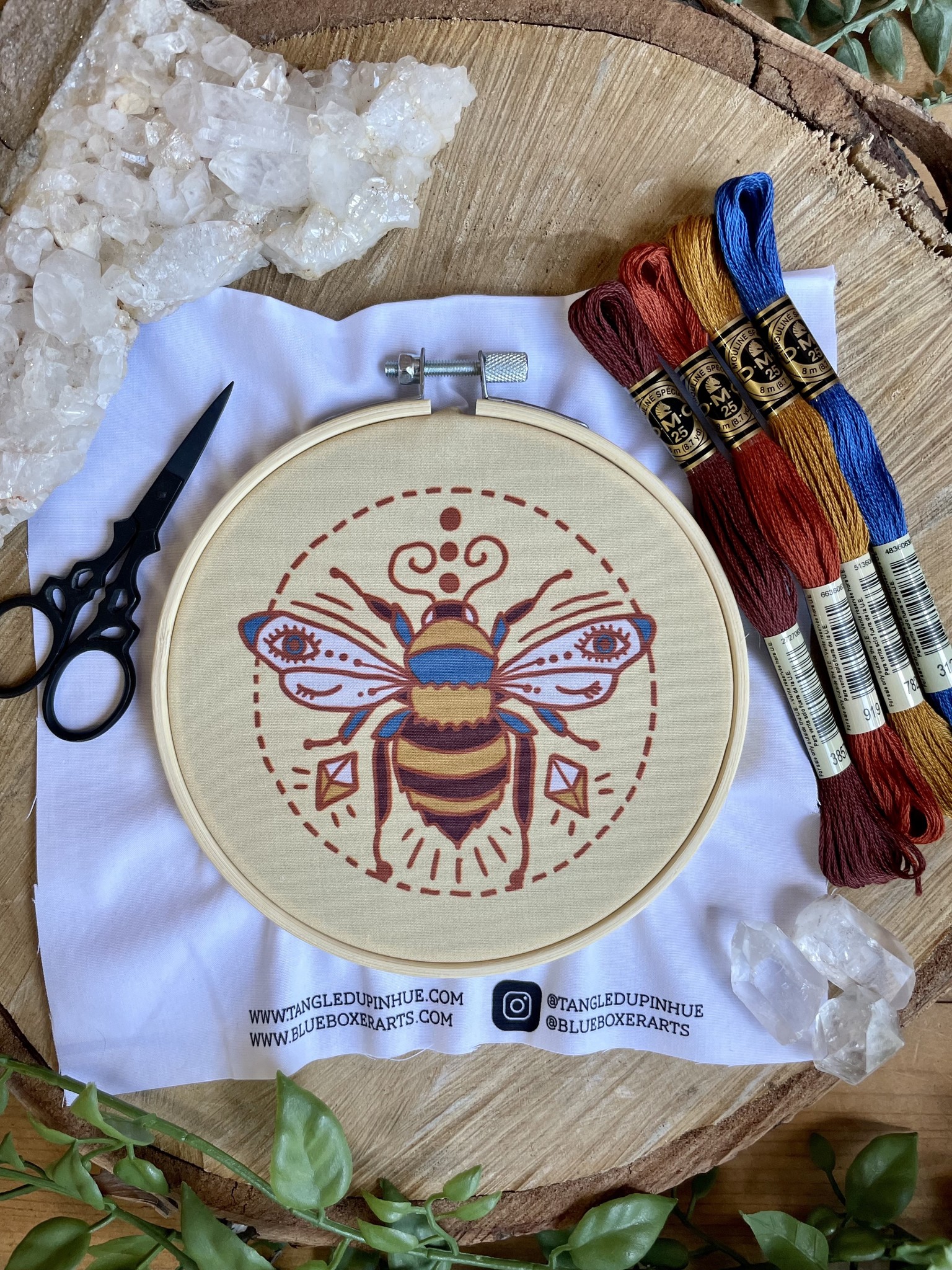 DIY Eyes Wide Bee Stitch Kit - Tangled Up In Hue
