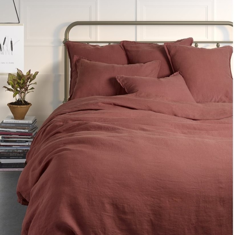Brunelli - Terracotta Linen Duvet Cover - Castles & Cottages | Ciao ...