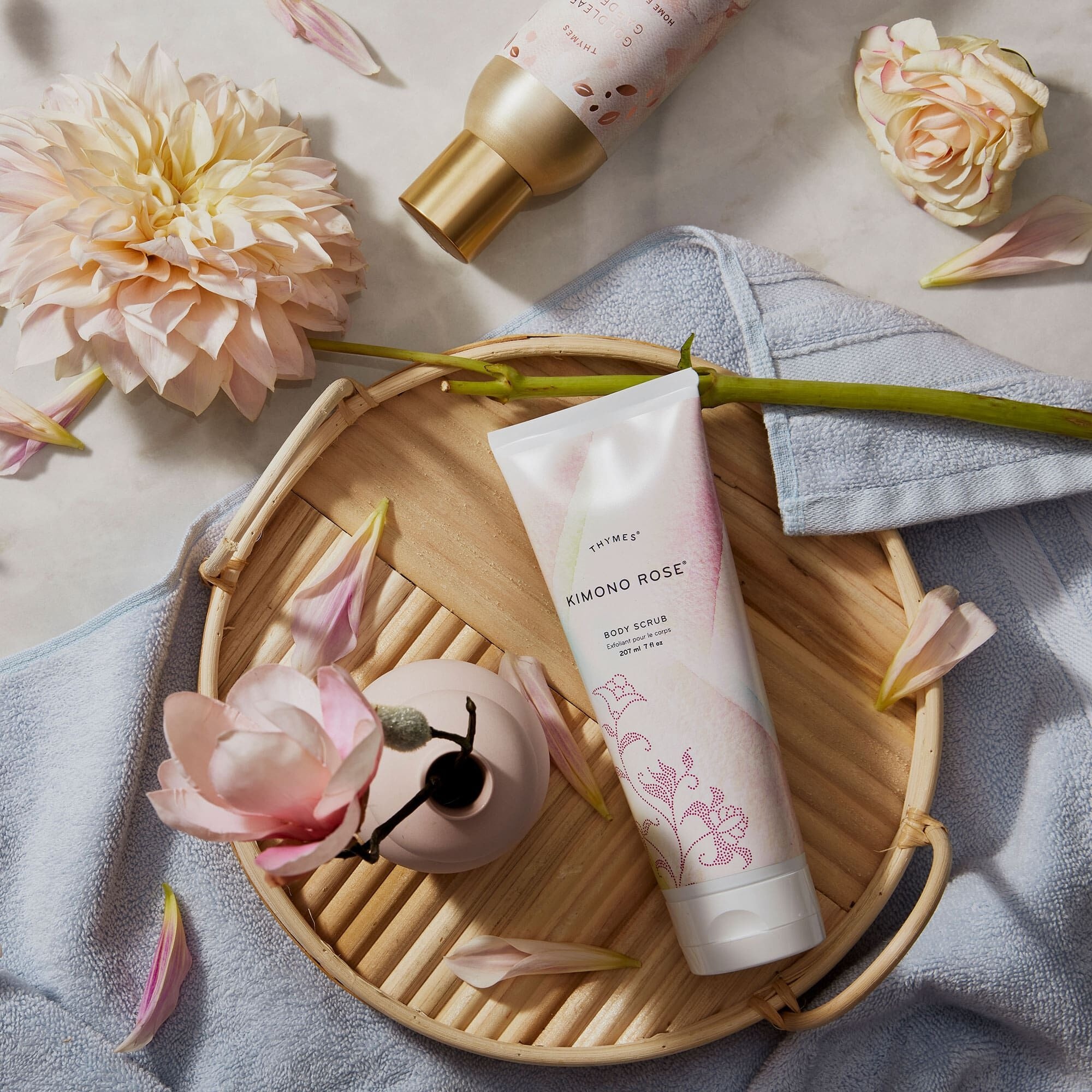 Thymes - Kimono Rose Body Scrub - Castles & Cottages | Ciao Bella Boutique