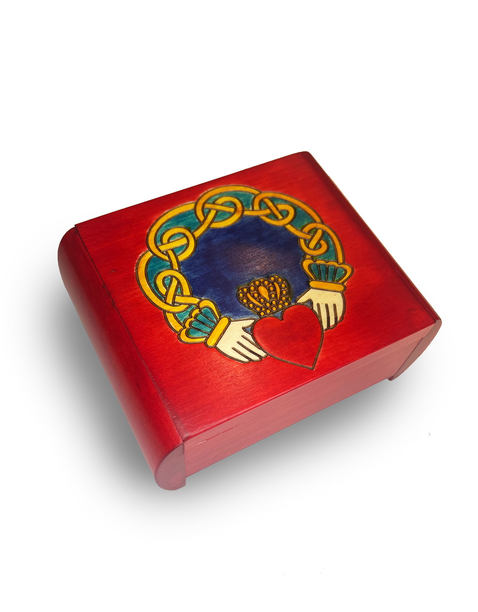 CLADDAGH SECRET BOX - Red - Irish Crossroads