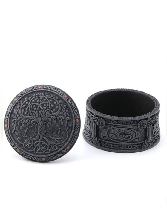 CELTIC TREE OF LIFE TRINKET BOX - Black - Irish Crossroads