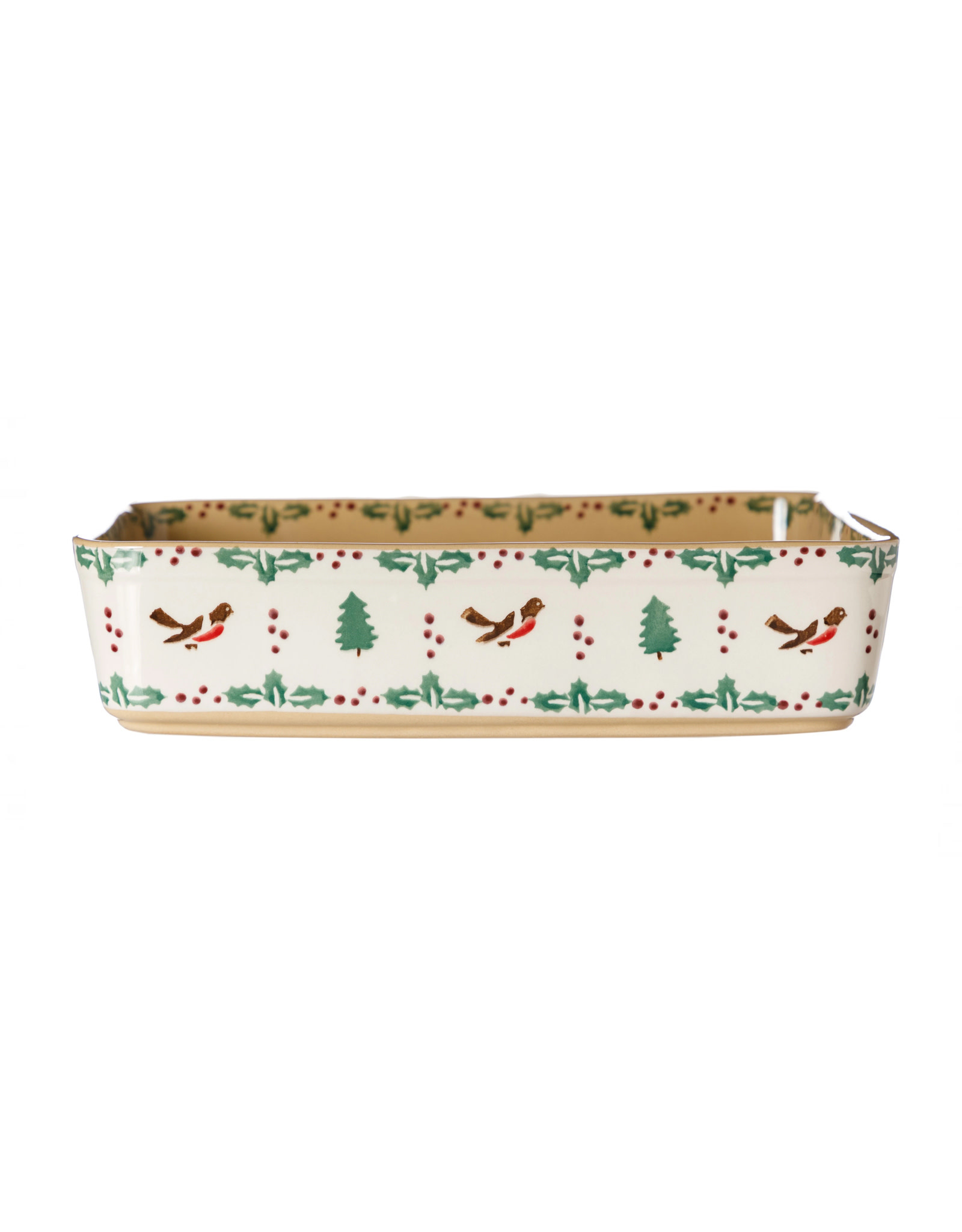 NICHOLAS MOSSE LARGE RECTANGULAR OVEN DISH - Winter Robin - Irish ...