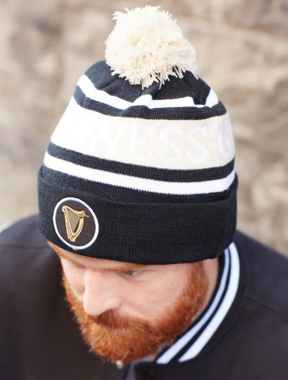 GUINNESS BLACK & WHITE PREMIUM BEANIE - Irish Crossroads
