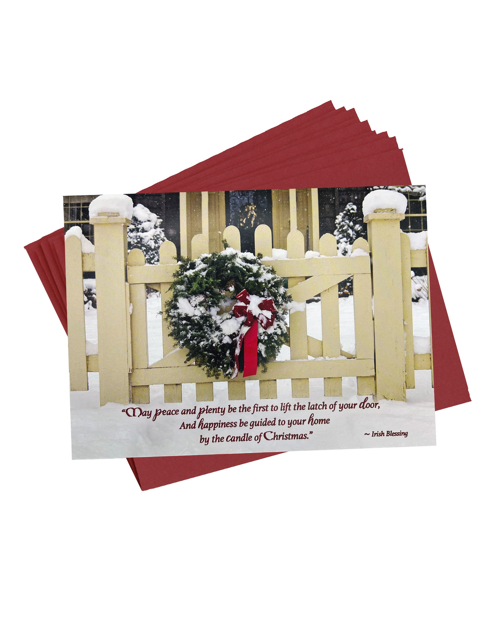 "PEACE & PLENTY WREATH" IRISH BOXED HOLIDAY CARDS - Irish Crossroads
