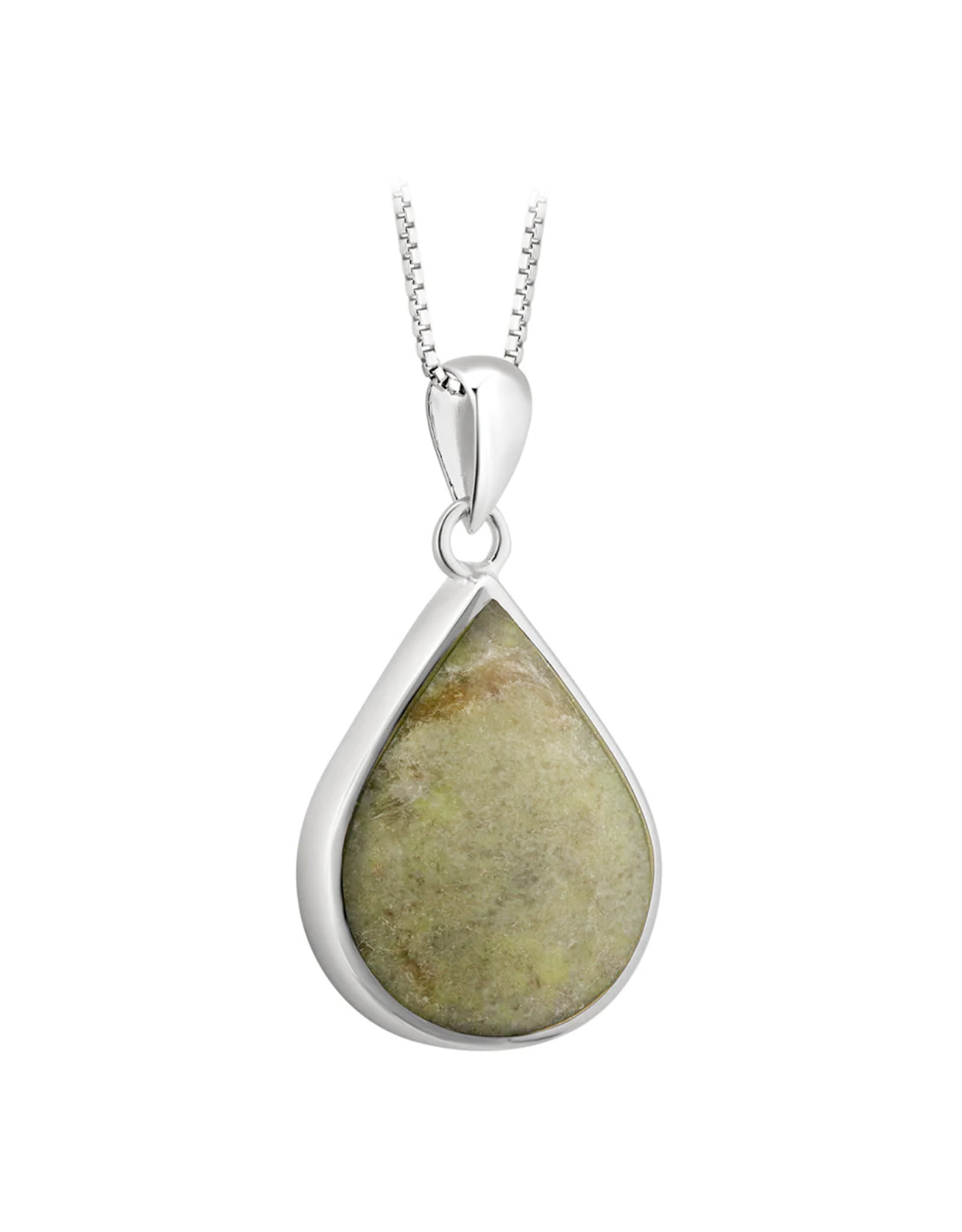 SOLVAR STERLING & CONNEMARA TEARDROP PENDANT - Irish Crossroads