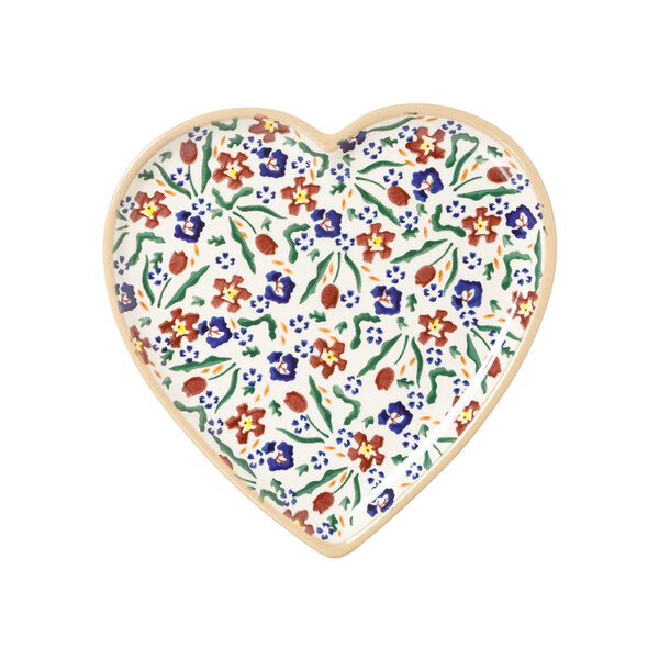 NICHOLAS MOSSE MEDIUM HEART PLATE - CLOVER - Irish Crossroads
