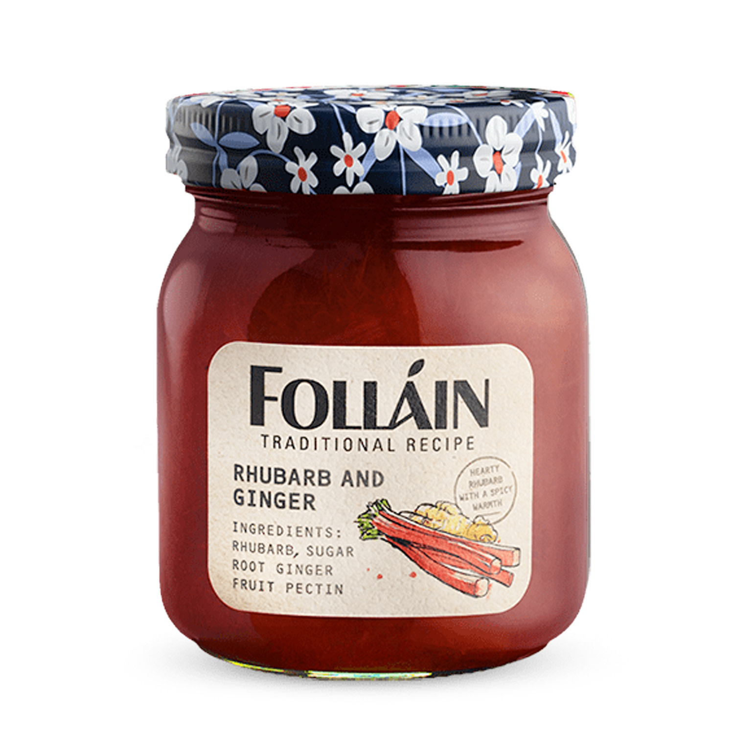 FOLLAIN JAM - Rhubarb & Ginger - Irish Crossroads