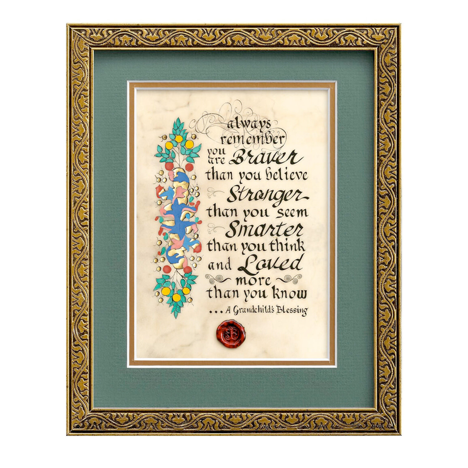 CELTIC MANUSCRIPT 8x10 PLAQUE - "Granchild's Blessing... Always ...