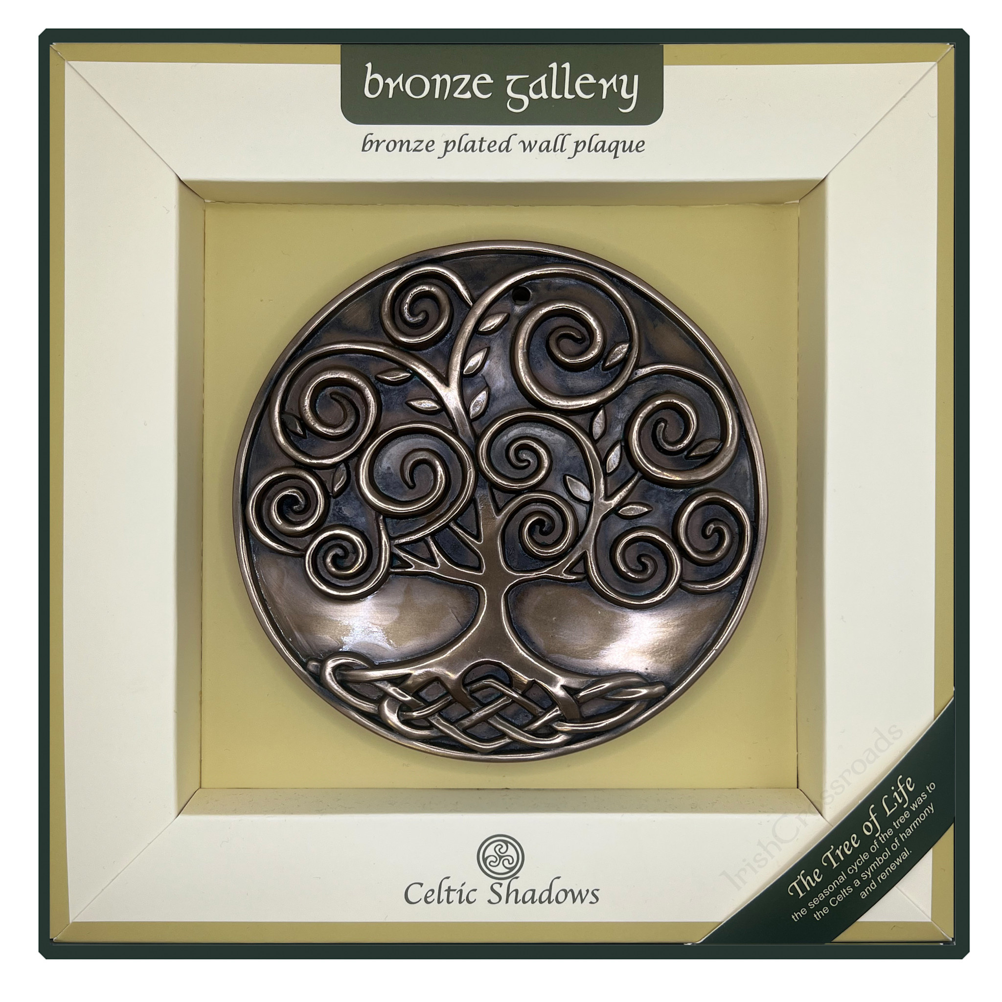 CELTIC BRONZE GALLERY WALL PLAQUE - Tree of Life - Irish Crossroads