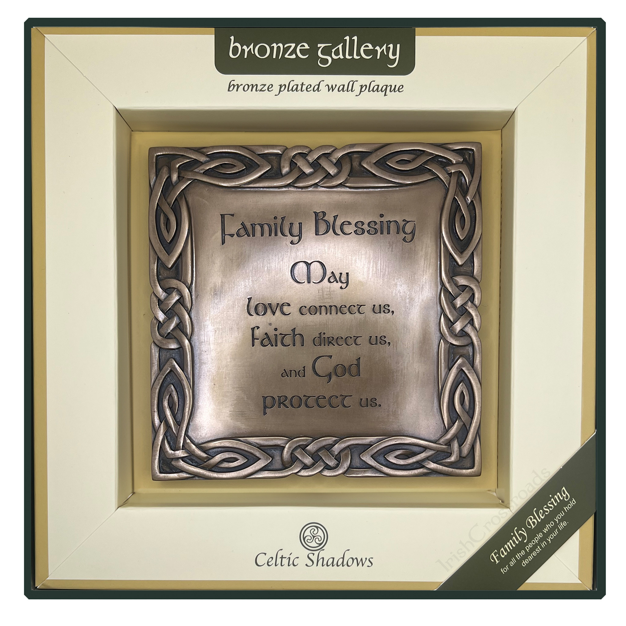 CELTIC BRONZE GALLERY WALL PLAQUE - Family Blessing - Irish Crossroads