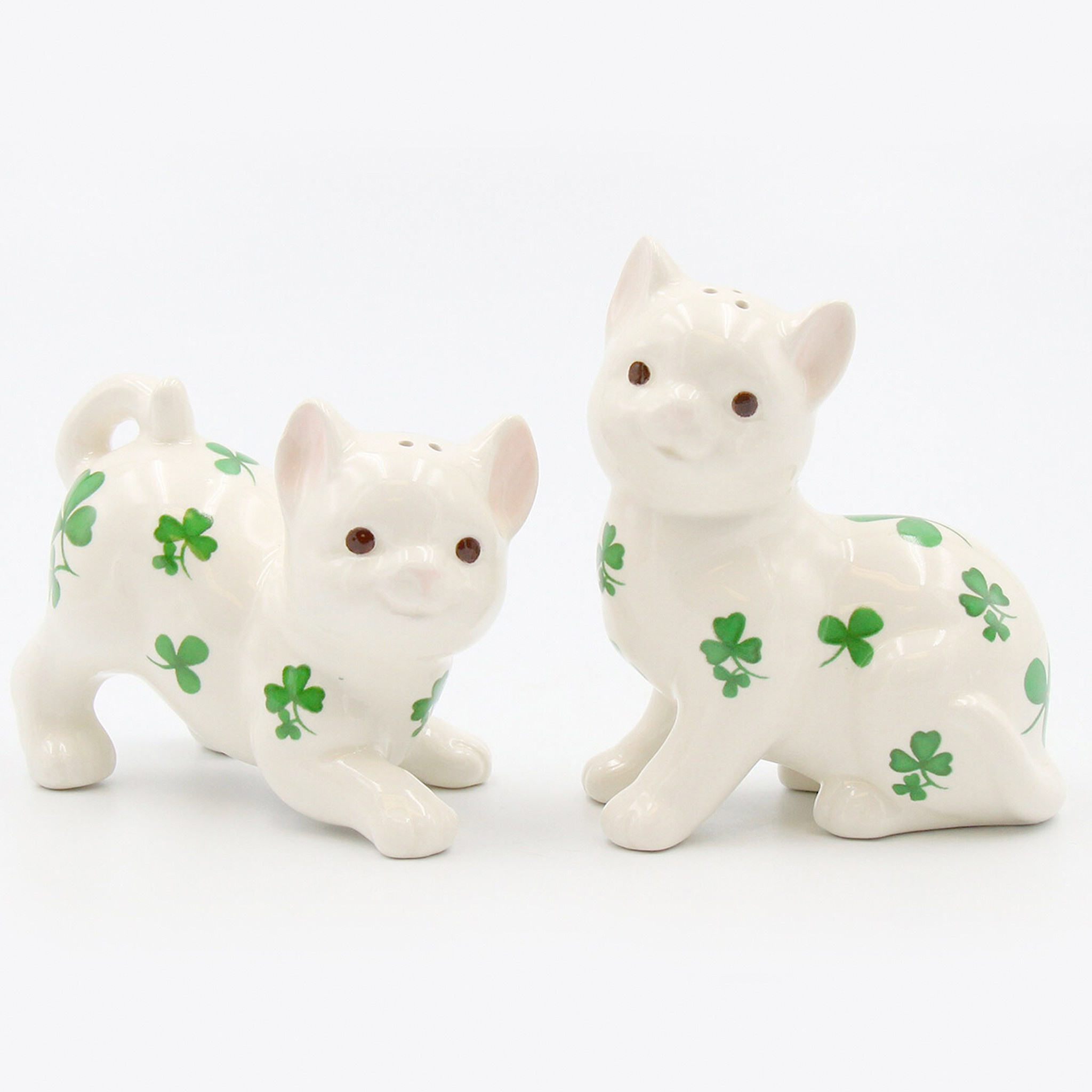 SHAMROCK CAT SALT & PEPPER SET - Irish Crossroads