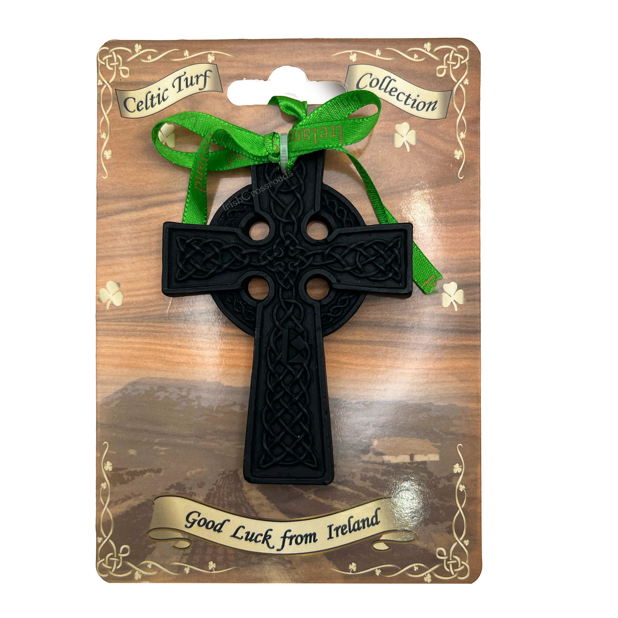 IRISH TURF HANGING ORNAMENT - CELTIC CROSS - Irish Crossroads