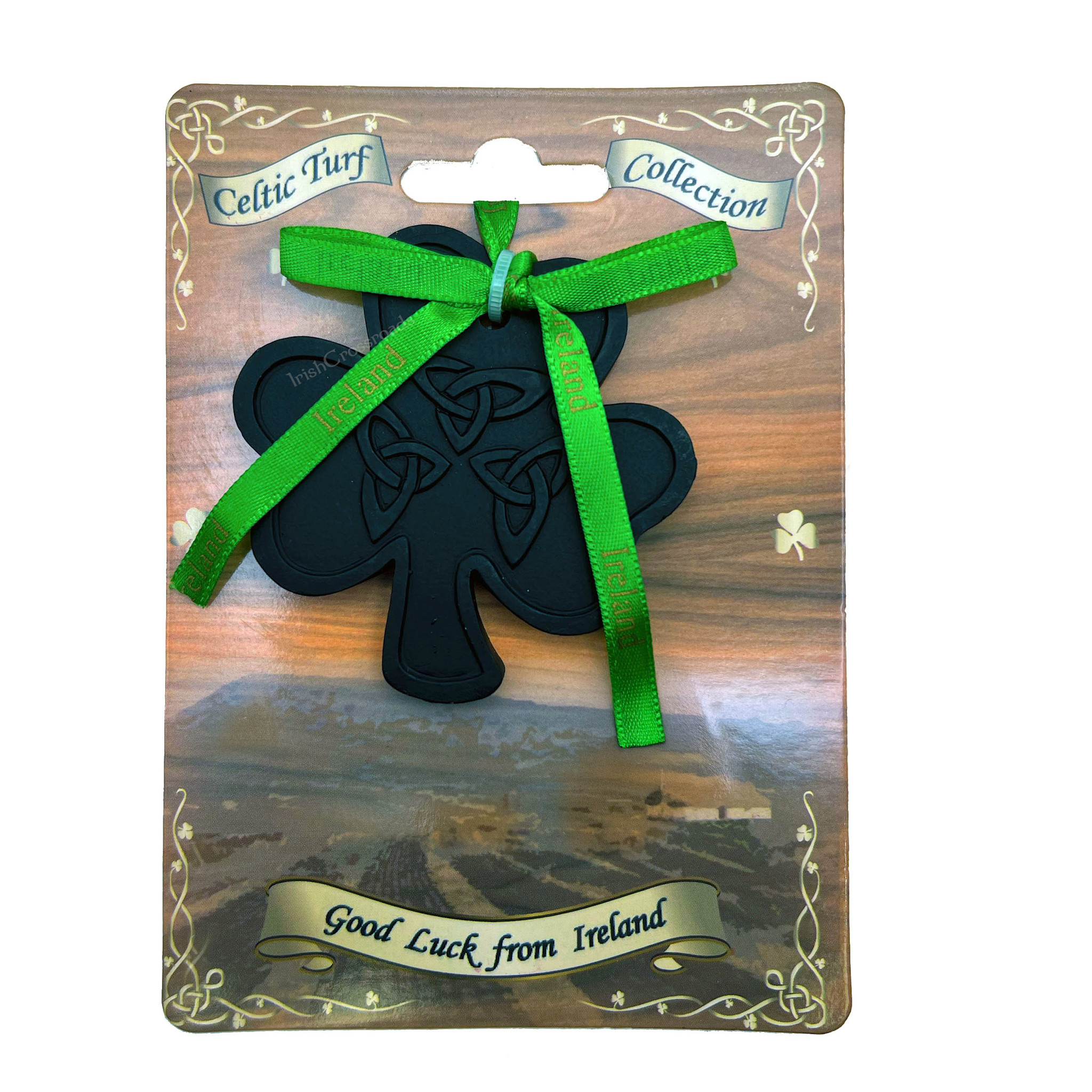 IRISH TURF HANGING ORNAMENT - SHAMROCK - Irish Crossroads