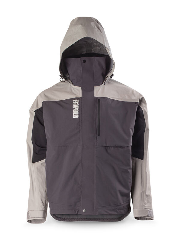 Rapala Pro Rain Jacket - Grey/Black - Great Lakes Outfitters