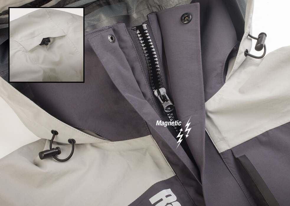 Rapala Pro Rain Jacket - Grey/Black - Great Lakes Outfitters
