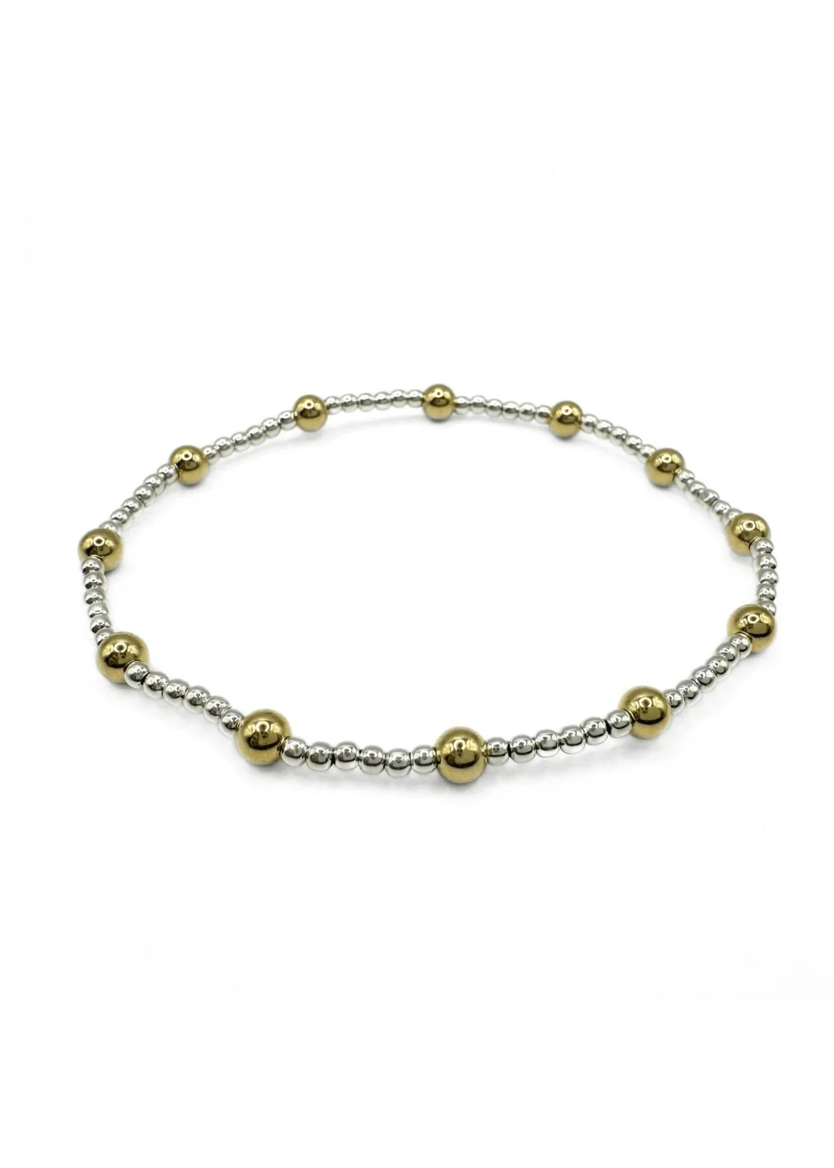 erin gray Malibu Mix 14K GF and Sterling Bead Bracelet 6.5" - ElleB gifts