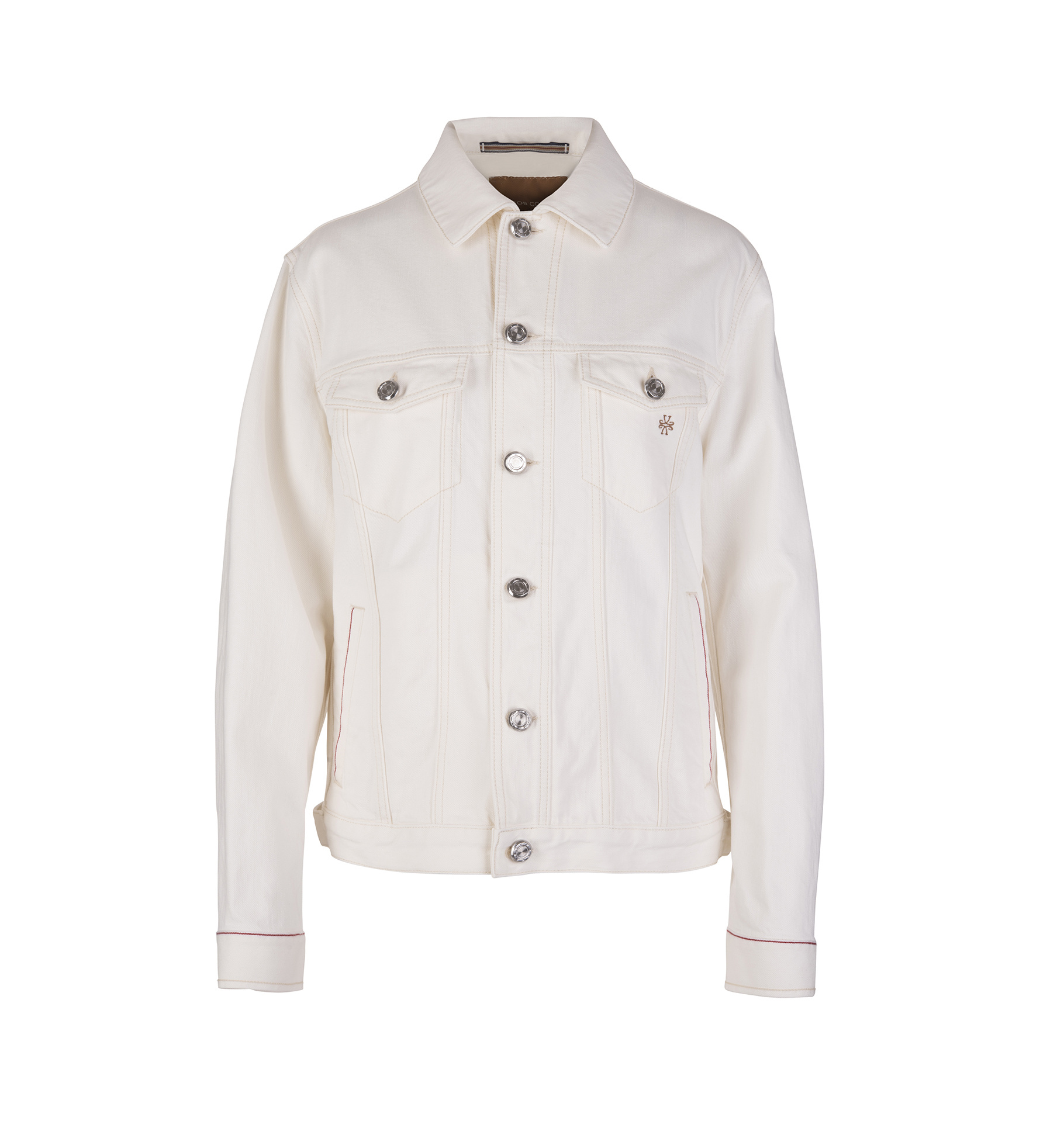 Men's Jacob Cohen Denim Jacket White - Burdi