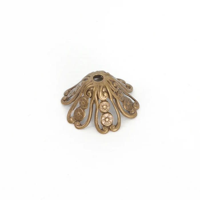 Vintaj Brass Fluted Flower Bead Cap - Bead Inspirations