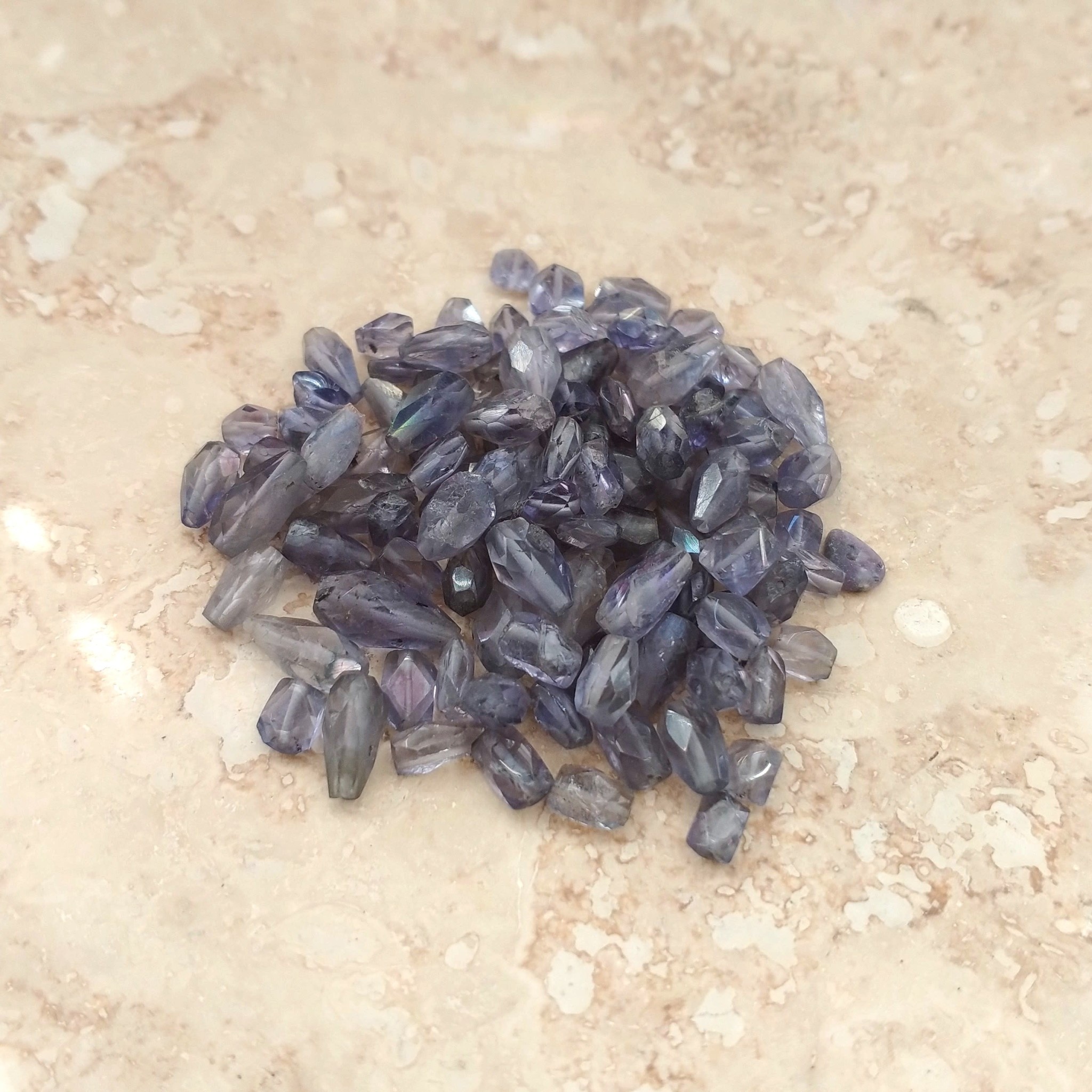 Iolite Faceted Small Teardrop Bead - Bead Inspirations