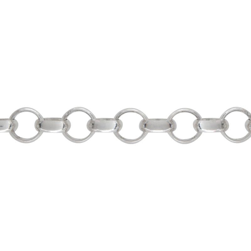 Sterling Silver Rolo Chain 4mm - 1" - Bead Inspirations