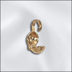 Gold Plated Clamshell Bead Tip - 20 Pieces - Bead Inspirations