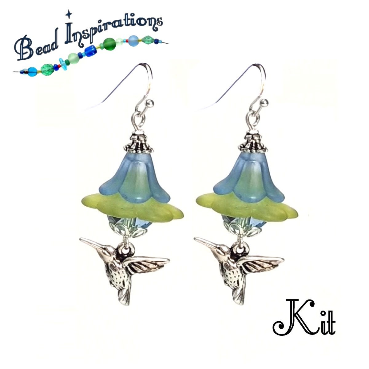 Lucite Hummingbird Blossom Earring Kit - Bead Inspirations