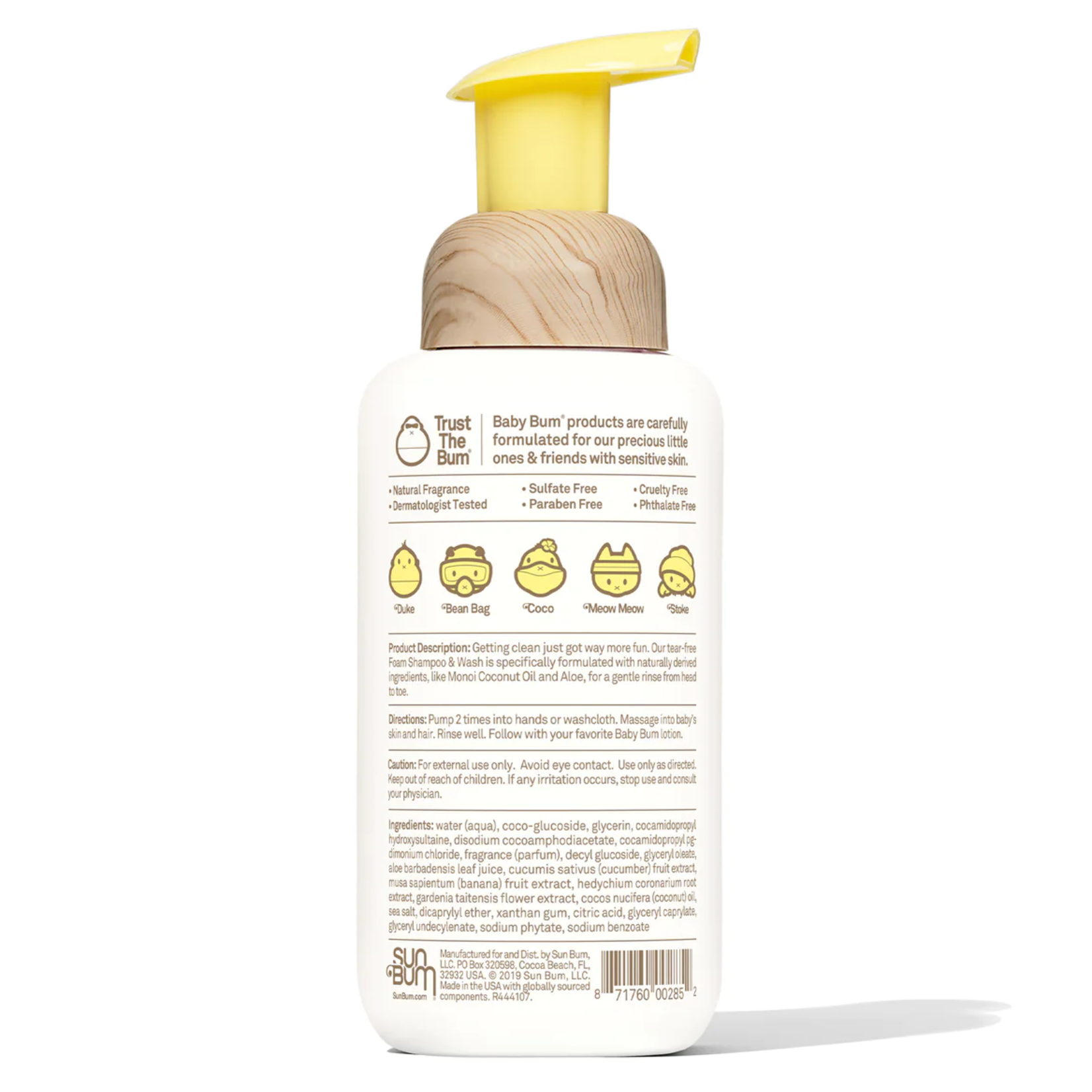 Baby Bum Shampoo & Wash Coconut 12 fl oz - KIDDIN AROUND