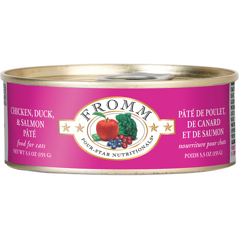 5.5oz Fromm Chick/Duck/Salmon Pate Cat - Long Dog Fat Cat