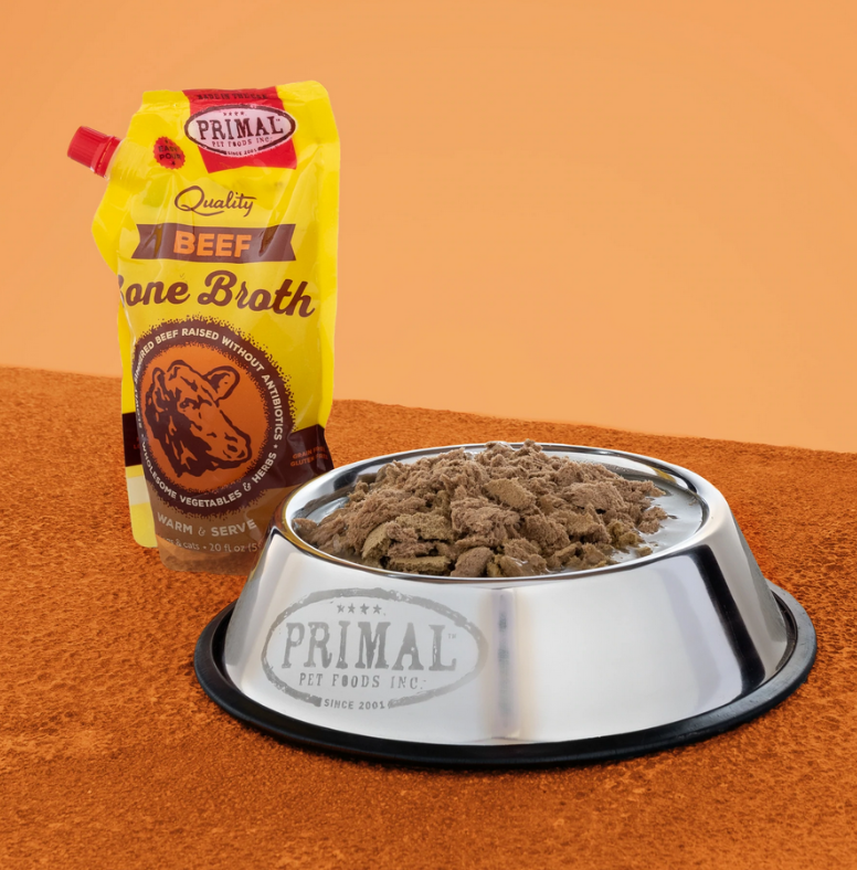 Primal Frozen Bone Broth Beef - Long Dog Fat Cat