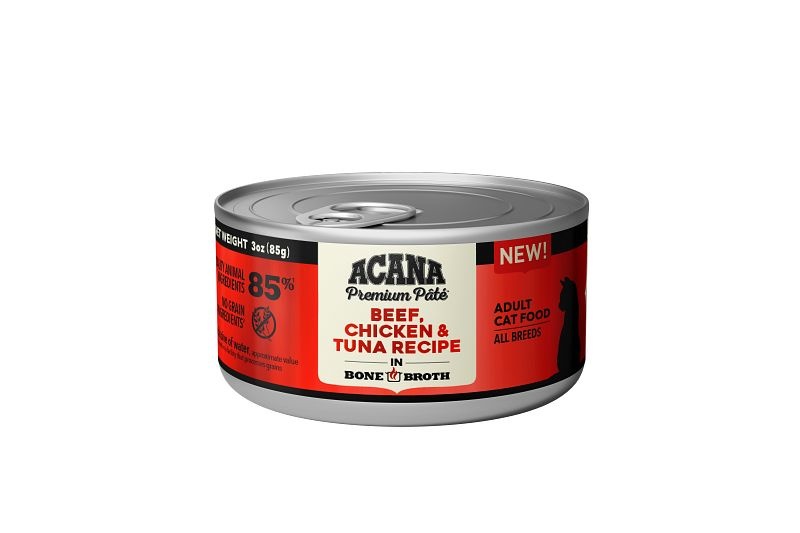 ACA Acana Beef/Chicken/Tuna Entree Cat Can 3oz - Long Dog Fat Cat