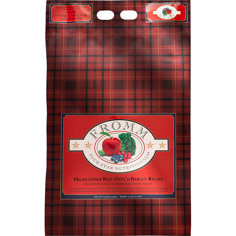 12lb Fromm Four Star Beef Highlander Dog - Long Dog Fat Cat