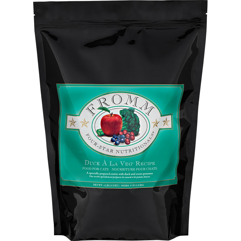 Fromm Four Star Duck √Ä La Veg Cat 4lb - Long Dog Fat Cat